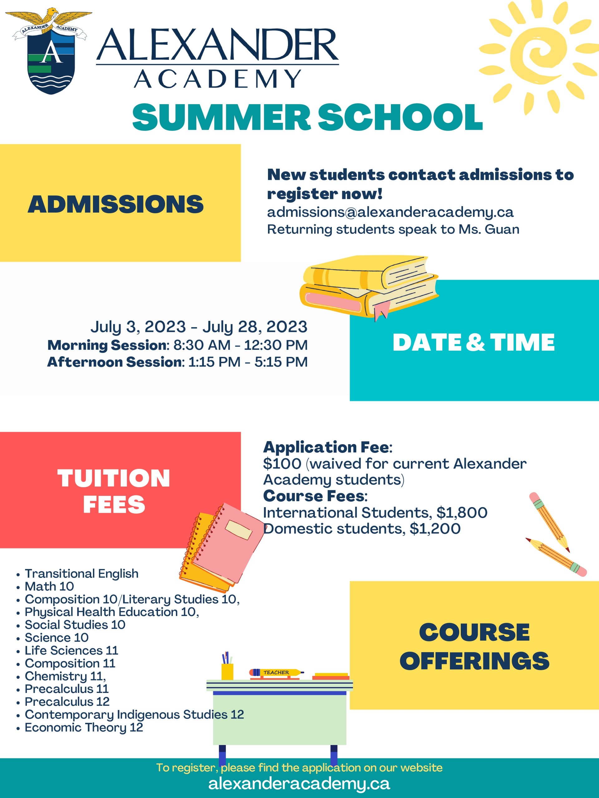 Summer Courses Alexander Academy Summer Courses Alexander Academy
